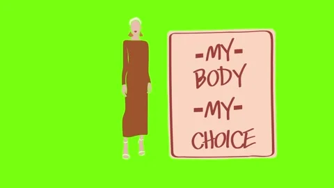my body my choice female animated motion... | Stock Video | Pond5