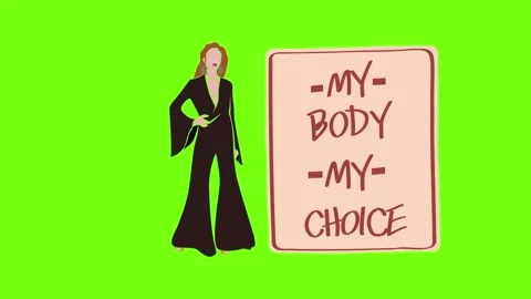 my body my choice female animated motion... | Stock Video | Pond5