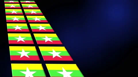 Myanmar Flag Animated Background 3d Anim... | Stock Video | Pond5