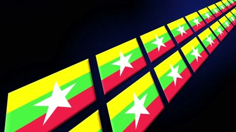 Myanmar Flag Animated Background 3d Anim... | Stock Video | Pond5