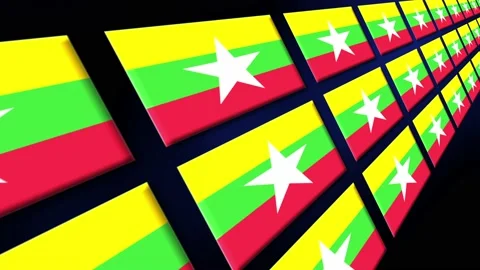 Myanmar Flag Animated Background 3d Anim... | Stock Video | Pond5