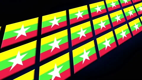 Myanmar Flag Animated Background 3d Anim... | Stock Video | Pond5