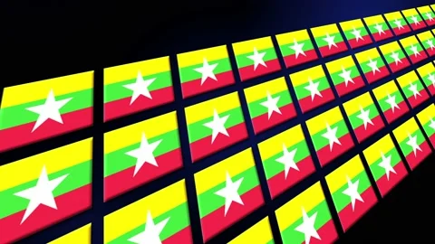 Myanmar Flag Animated Background 3d Anim... | Stock Video | Pond5