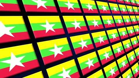 Myanmar Flag Animated Background 3d Anim... | Stock Video | Pond5