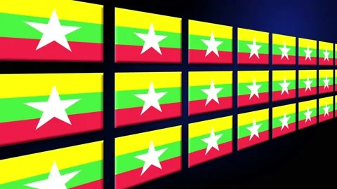 Myanmar Flag Animated Background 3d Anim... | Stock Video | Pond5