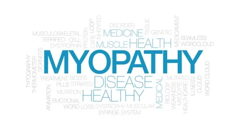 Myopathy animated word cloud. Kinetic ty... | Stock Video | Pond5