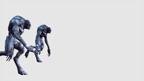 Mysterious alien creatures walk across t... | Stock Video | Pond5