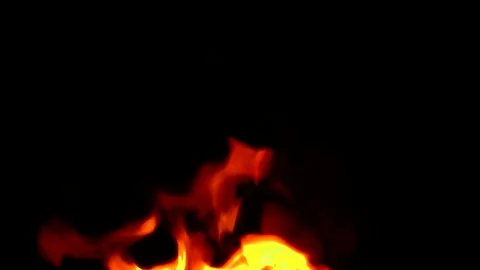 A mysterious fire on a black background. | Stock Video | Pond5