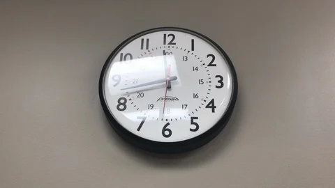 Mysterious wall clock hospital unusual s... | Stock Video | Pond5