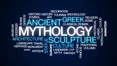 Mythology animated word cloud. Kinetic t... | Stock Video | Pond5