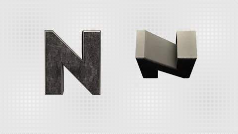 N Letters 3D Animation Font, 2 Version, ... | Stock Video | Pond5