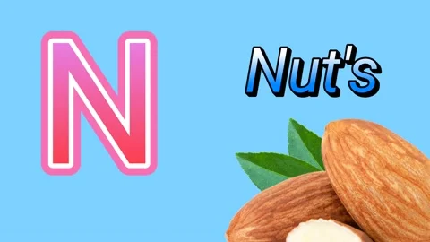 N for Nuts - Alphabet learning for kids ... | Stock Video | Pond5