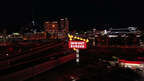 In-N-Out Signage, Neon sign, Las Vegas S... | Stock Video | Pond5