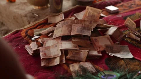 Naga Sadhu Blessings money, Maha Kumbh M... | Stock Video | Pond5