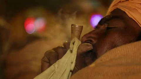 Naga Sadhus Smoking Pot, Maha Kumbh Mela... | Stock Video | Pond5
