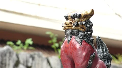 NAHA, OKINAWA, JAPAN : View of Lion Dog ... | Stock Video | Pond5
