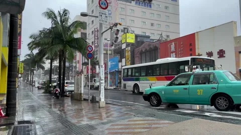 NAHA, OKINAWA, JAPAN : View of Typhoon a... | Stock Video | Pond5