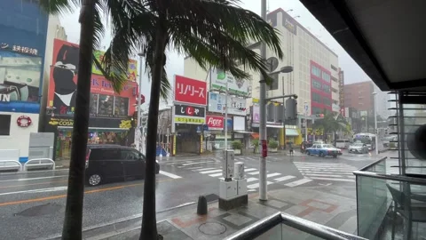 NAHA, OKINAWA, JAPAN : View of Typhoon a... | Stock Video | Pond5