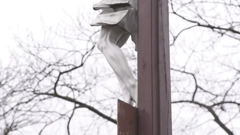 The nail-pierced feet of the crucified J... | Stock Video | Pond5