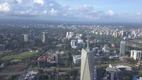 Nairobi kenya modern African city aerial... | Stock Video | Pond5