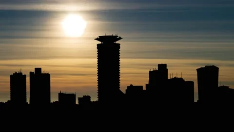 Nairobi Kenya Skyline Silhouette Sunset ... | Stock Video | Pond5