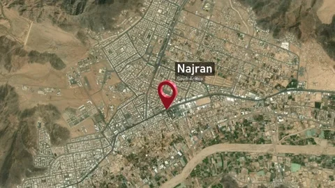 Najran City Map Zoom (Saudi Arabia) from... | Stock Video | Pond5