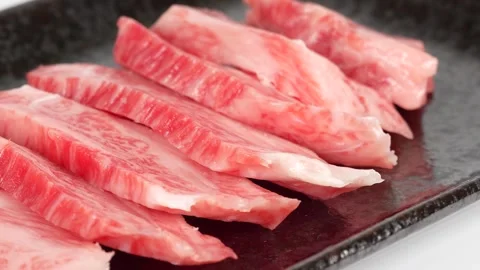 Nakaochi Kalbi Japanese beef Wagyu rib m... | Stock Video | Pond5
