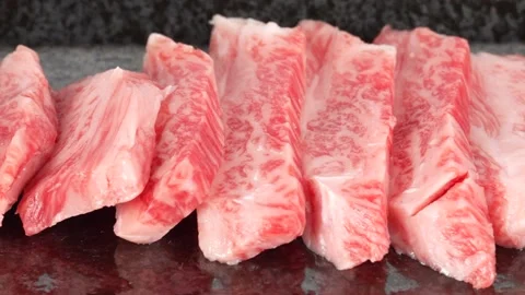 Nakaochi Kalbi Japanese beef Wagyu rib m... | Stock Video | Pond5