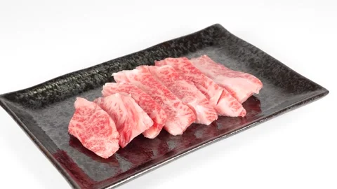 Nakaochi Kalbi Japanese beef Wagyu rib m... | Stock Video | Pond5