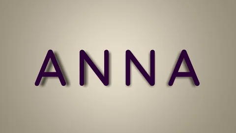 Name is Anna. The female name Anna on a ... | Stock Video | Pond5