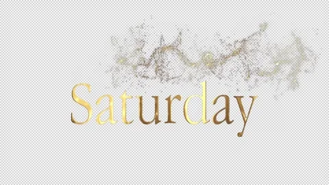 Name of the day of the week Saturday in ... | Stock Video | Pond5