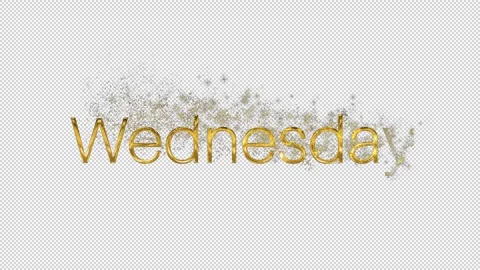 Name of the day of the week Wednesday wi... | Stock Video | Pond5