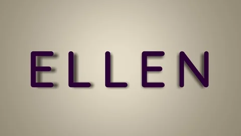 Name is Ellen. The female name on a ligh... | Stock Video | Pond5
