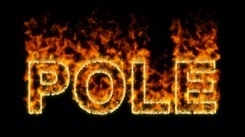 Name POLE flares up and burns out. Alpha... | Stock Video | Pond5