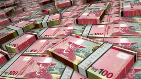 Namibia dollar money banknote pack loop ... | Stock Video | Pond5