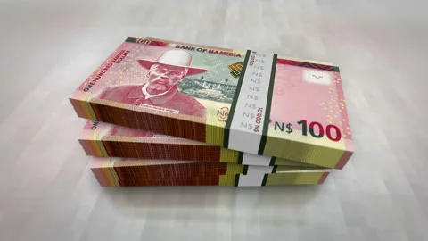 Namibia dollar money banknote pile packs... | Stock Video | Pond5