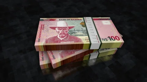 Namibia dollar money banknote pile packs... | Stock Video | Pond5