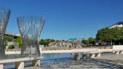Nancy Best Fountain in Downtown Dallas: ... | Stock Video | Pond5