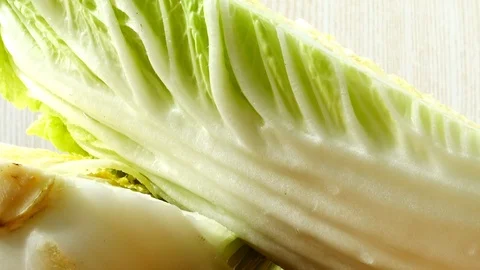 Napa cabbage, shooting in the movement. ... | Stock Video | Pond5