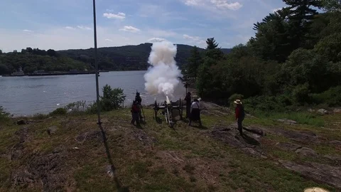 Napoleon American Civil War Cannon firin... | Stock Video | Pond5