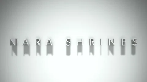 nara shrines 3D title animation white te... | Stock Video | Pond5