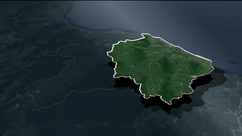Narathiwat Province - Animation Map | Stock Video | Pond5