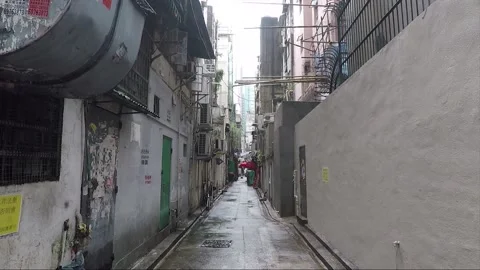 Narrow Back Street View, Nathan Road, Ko... | Stock Video | Pond5