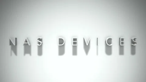 nas devices 3D title animation with shad... | Stock Video | Pond5