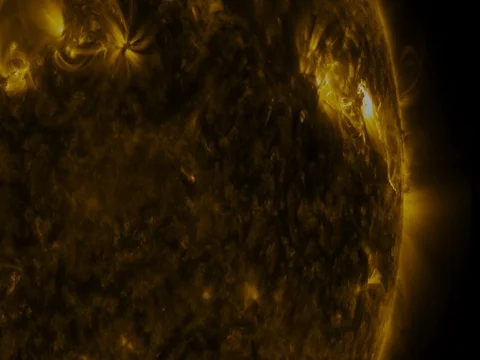 NASA 4k time lapse of a huge solar flare... | Stock Video | Pond5