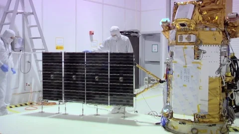 NASA engineers work on deep space solar ... | Stock Video | Pond5