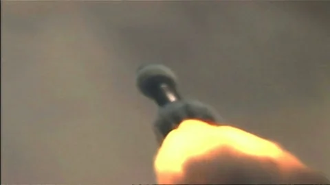 NASA rocket launch - close up of booster... | Stock Video | Pond5