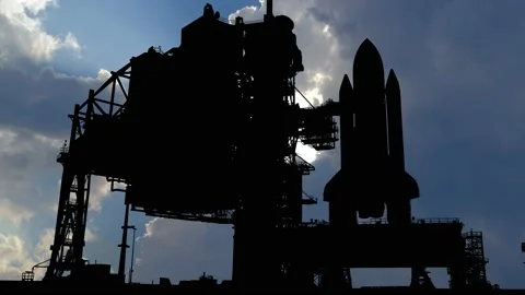 NASA Space Shuttle Silhouette: Rocket, S... | Stock Video | Pond5