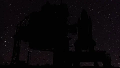 NASA Space Shuttle Silhouette: Rocket, S... | Stock Video | Pond5