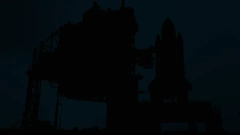 NASA Space Shuttle Silhouette: Rocket, S... | Stock Video | Pond5